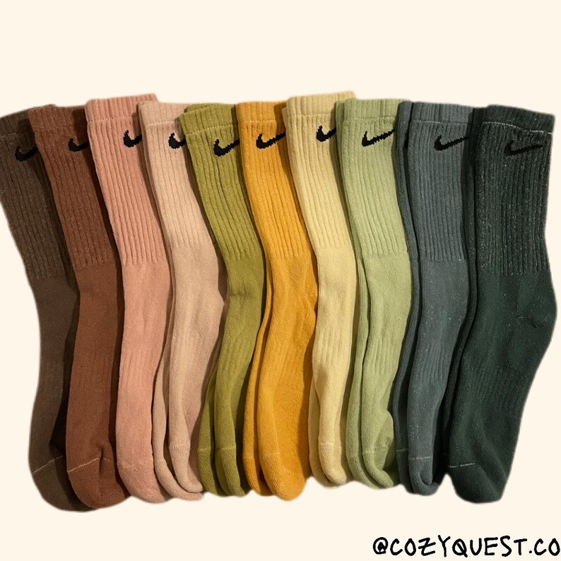 NIKE SOCKS Crew Hand Dyed Family Neutral Tones - Etsy