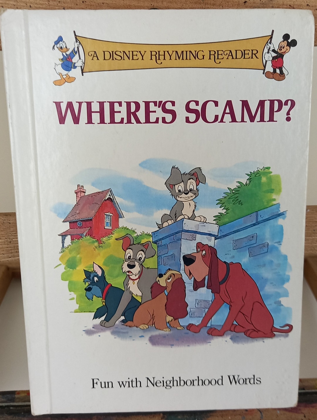 Vintage 1988 Disney Rhyming Reader Where's Scamp?*disney Rhyming Reader ...