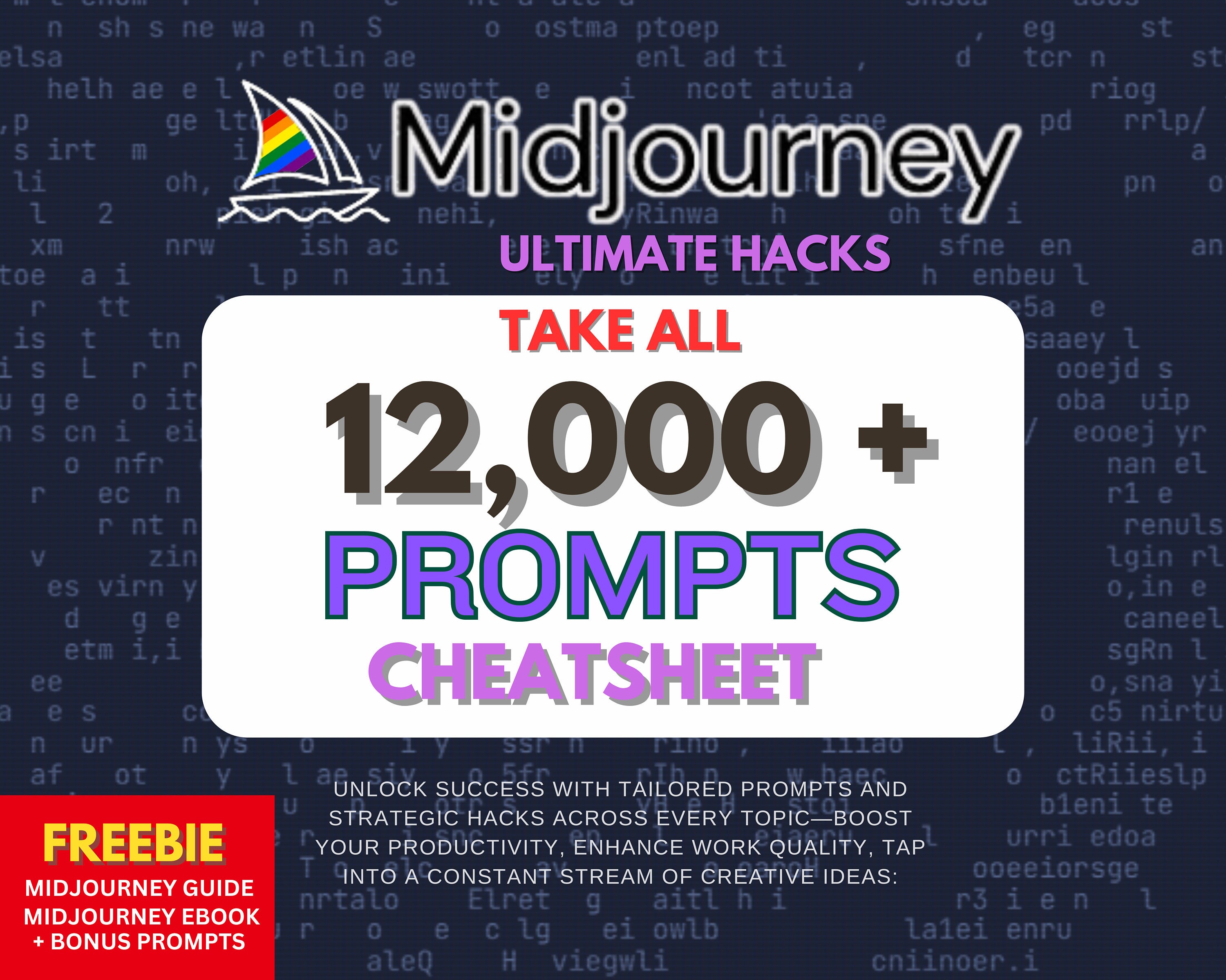Midjourney Prompts Cheatsheet Ultimate Hack Bundle AI for Graphic Artist Instant Download - Etsy