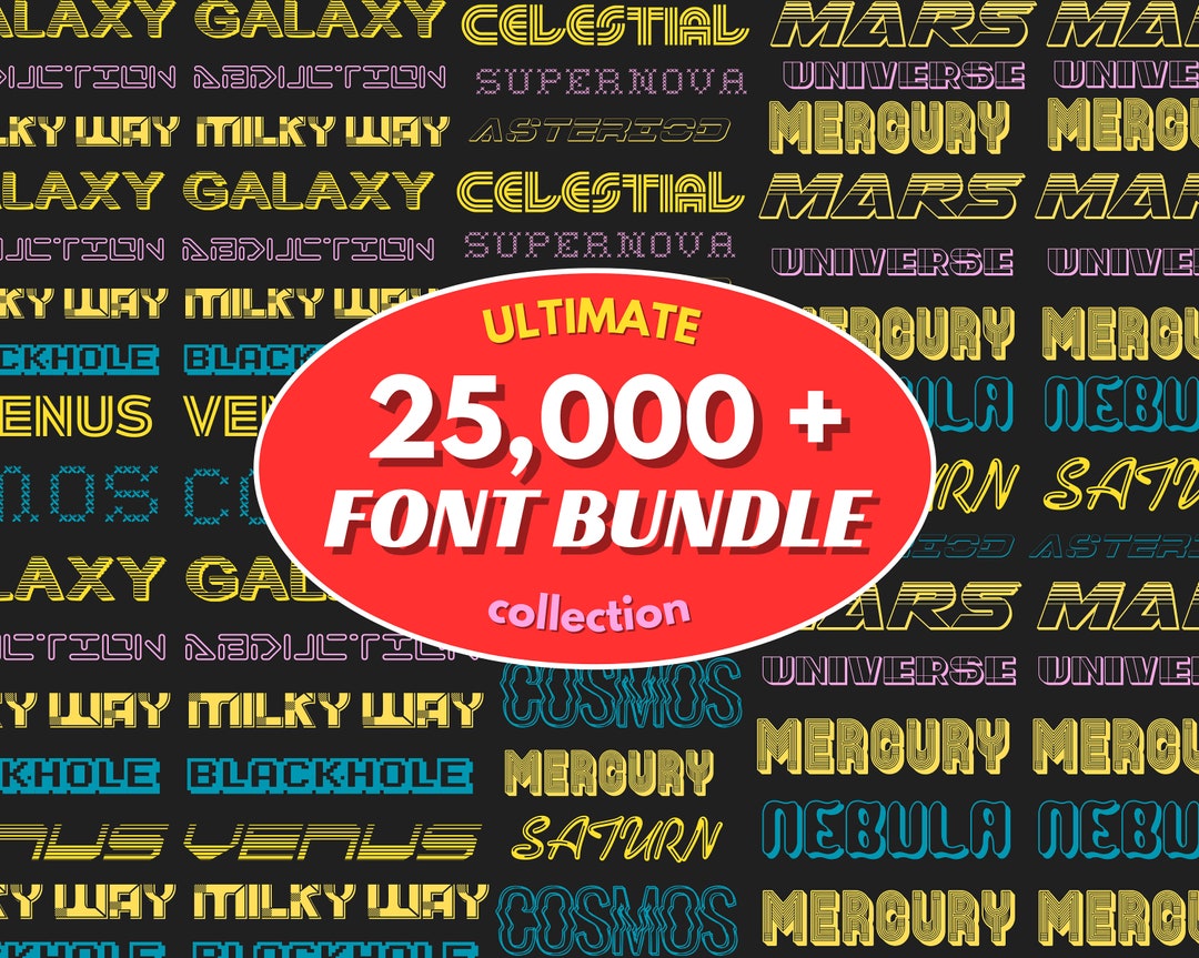 All in One Fonts Bundle Pack | Premium Fonts | Calligraphy Cricut ...