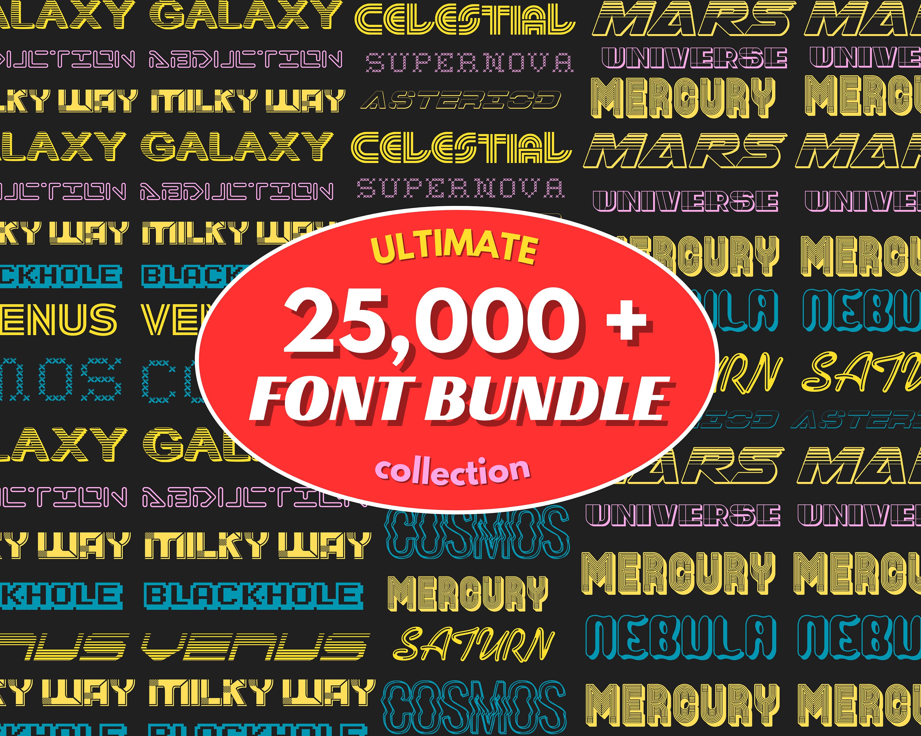 All in One Fonts Bundle Pack Premium Fonts Calligraphy Cricut Script ...