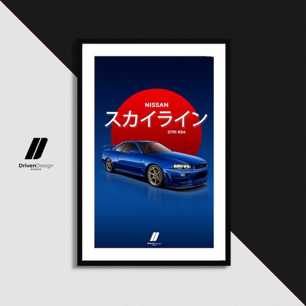 Nissan Gtr R34 Poster - Etsy