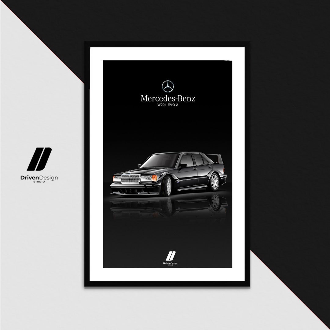Mercedes 190E W201 Evo2 / Imprimir Poster Artwork / - Etsy España