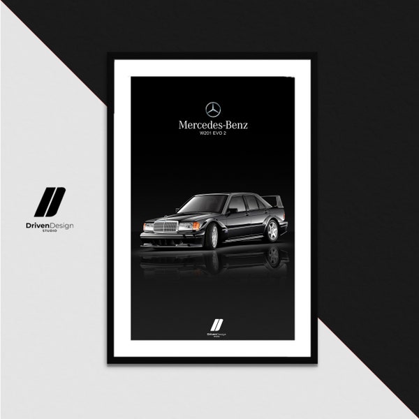 Mercedes 190e Poster - Etsy