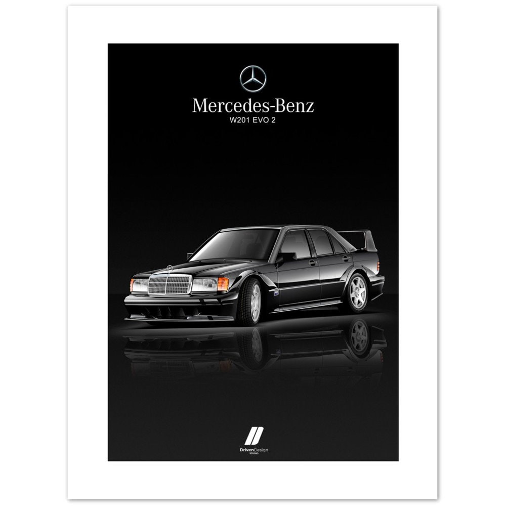 Mercedes 190E W201 Evo2 Print Poster Artwork Birthday - Etsy Australia