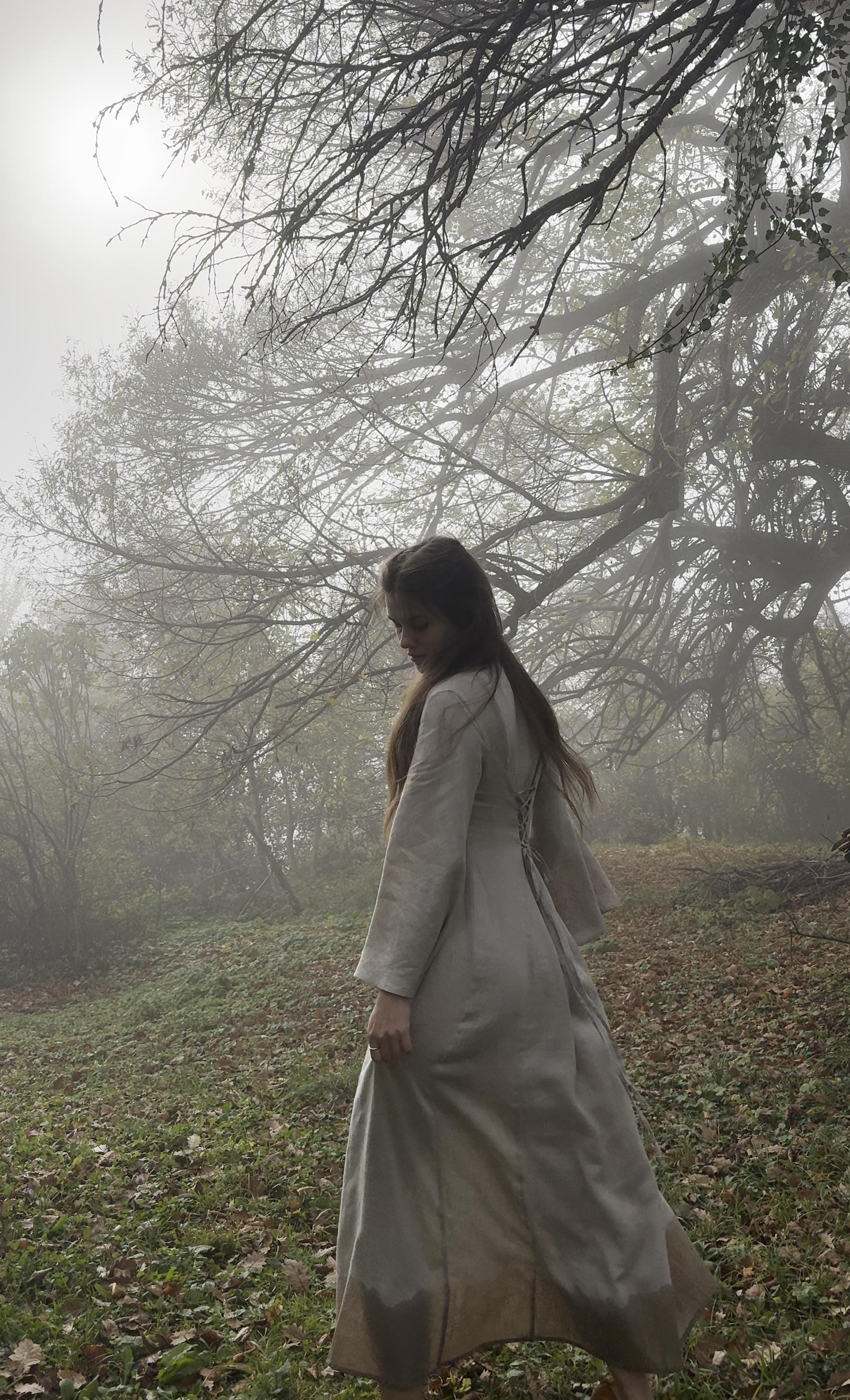 Cottage Core Dress, Long Linen Dress, Goddess Dress, Medieval Dress ...