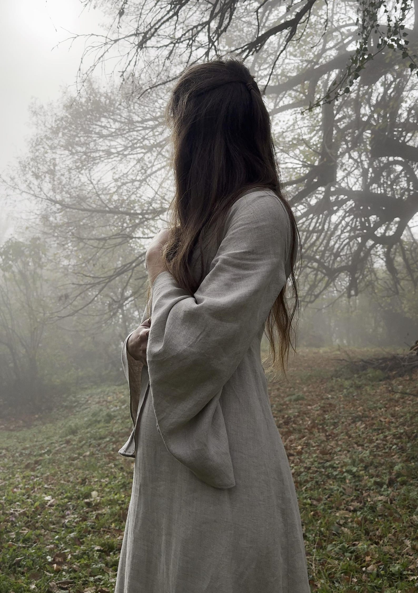 Cottage Core Dress, Long Linen Dress, Goddess Dress, Medieval Dress ...