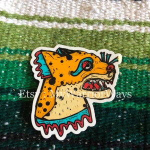 Indigenous Stickers Itzcuintli Dog Ocelotl Jaguar Malinalli Mexica ...