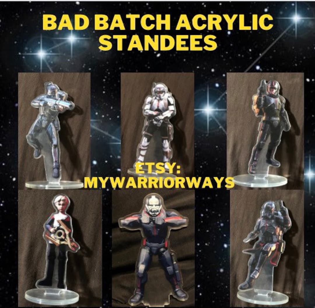 Star Wars Bad Batch Clone Force 99 Acrylic Standee Omega Echo Crosshair ...
