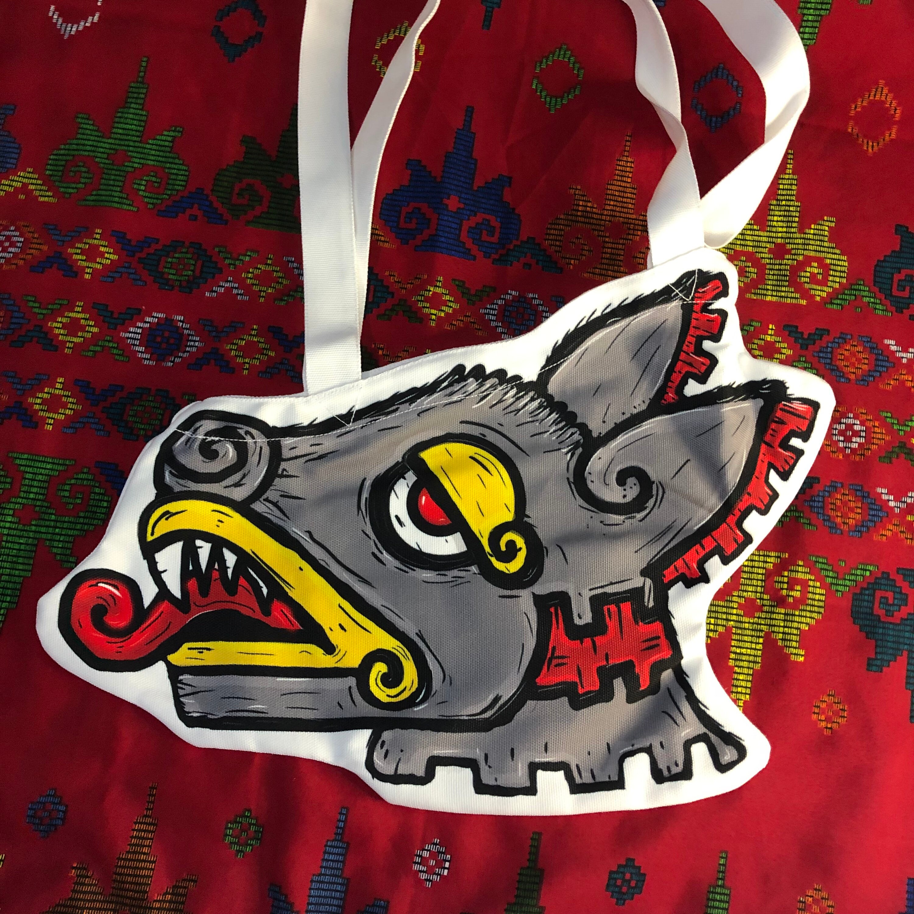 Indigenous Mexica Aztec Day Sign Itzcuintli Dog Canvas Tote - Etsy