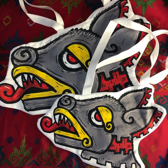 Indigenous Mexica Aztec Day Sign Itzcuintli Dog Canvas Tote - Etsy