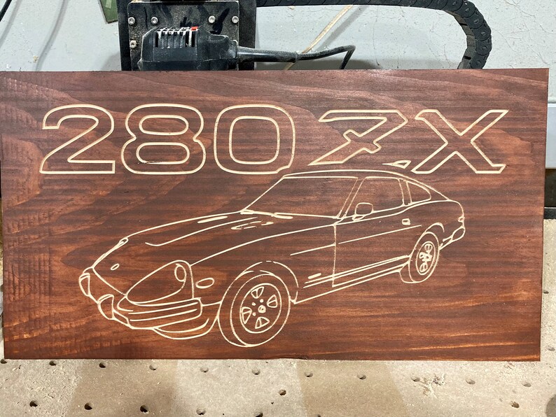 Datsun 280ZX Wood Wall Sign 79-82 Nissan S130 Line Drawing - Etsy