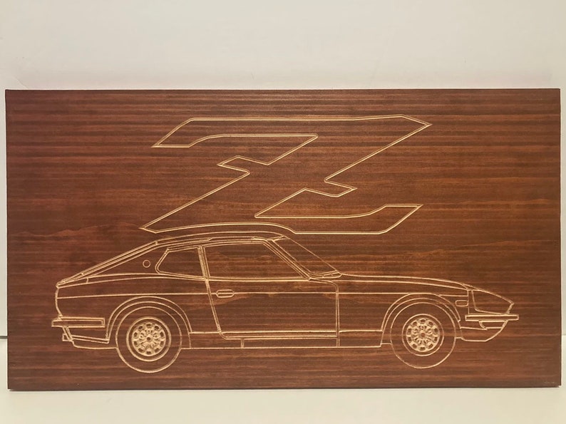 Datsun 240Z 260Z 280Z 22 Wood Wall Sign 1969-1973 S30 Line Drawing for ...