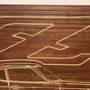 Datsun 240Z 260Z 280Z 2+2 Wood Wall Sign | 1969-1973 S30 Line Drawing ...