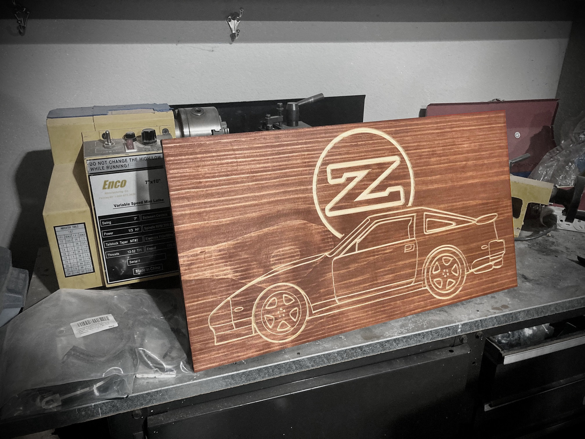 1983-1989 Nissan 300ZX Wood Sign: Z31 Line Art for Garage Decor - Etsy