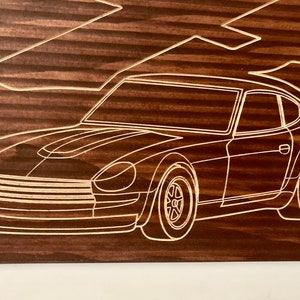 Datsun 240Z 260Z 280Z CUSTOM RACER COUPE Wood Wall Sign | 1969-1973 S30 ...