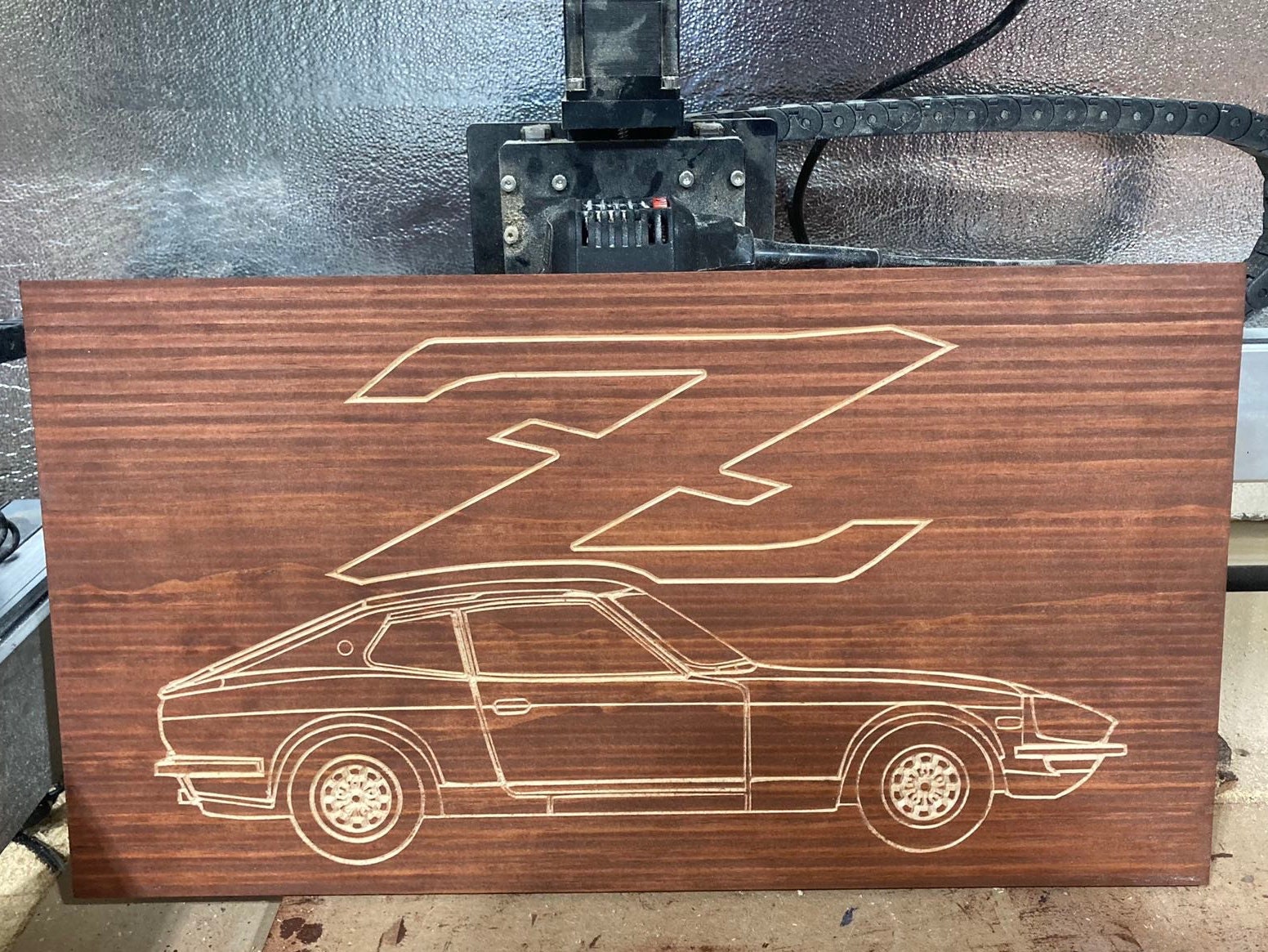 Datsun 240Z 260Z 280Z 22 Wood Wall Sign 1969-1973 S30 Line Drawing for ...