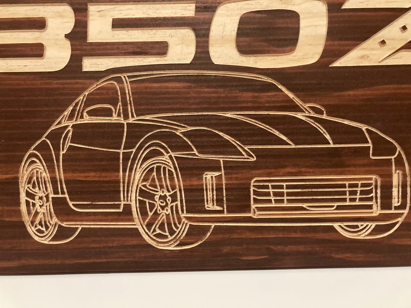 Nissan 350Z Wood Wall Sign 02-09 Nissan Z33 Line Drawing for - Etsy