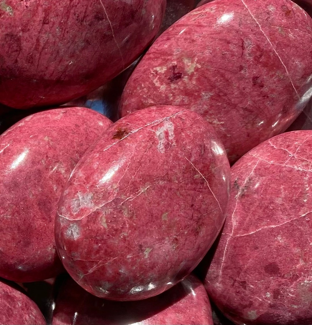 RARE Norwegian Thulite Palm Stones, Two Sizes - Etsy