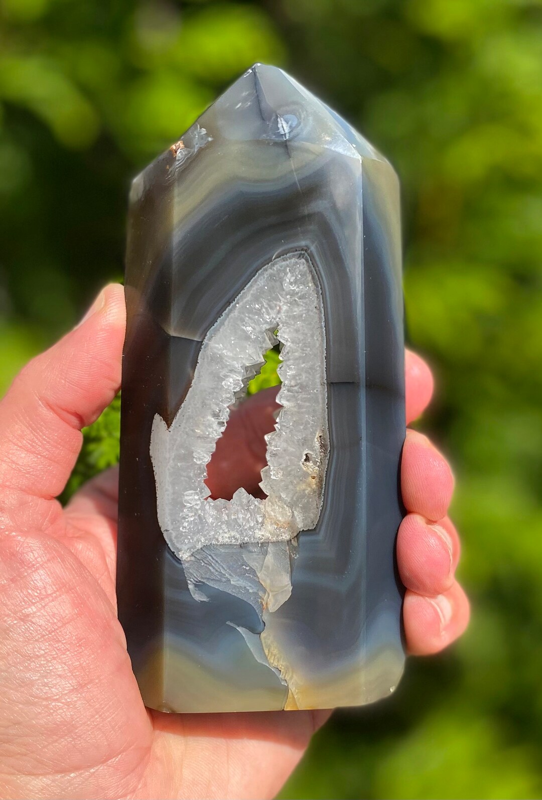 Agate Tower With Quartz Cave, 1 LB - Etsy