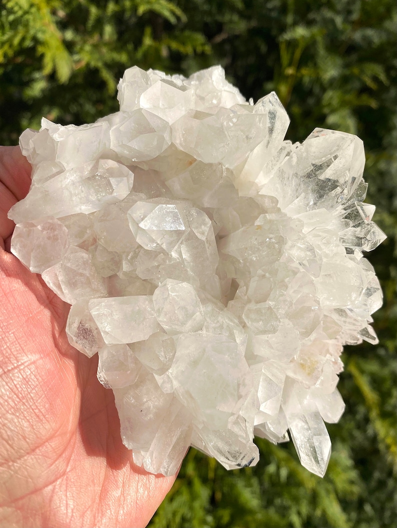 Racimo de cuarzo natural de Arkansas, 1,46 libras - Etsy España