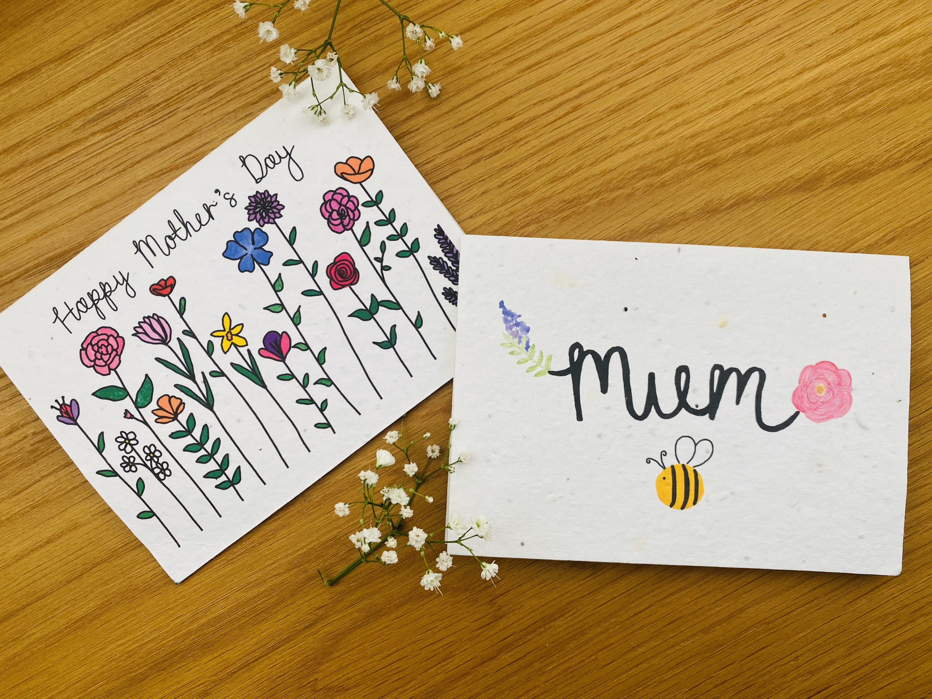 Beautiful Flowers Mother’s Day Card - Wildflower Seed Card - Plantable ...