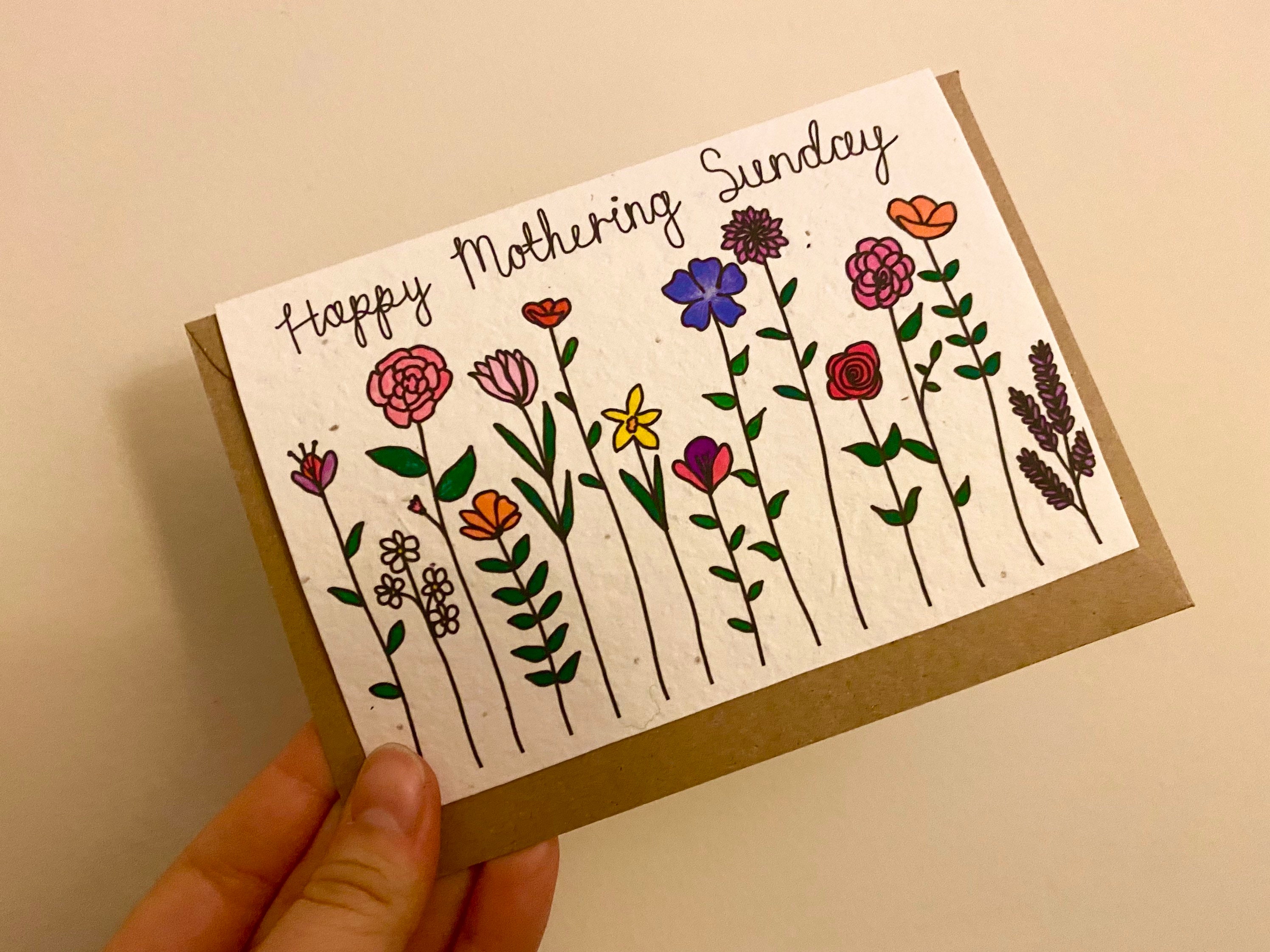 Beautiful Flowers Mother’s Day Card - Wildflower Seed Card - Plantable ...