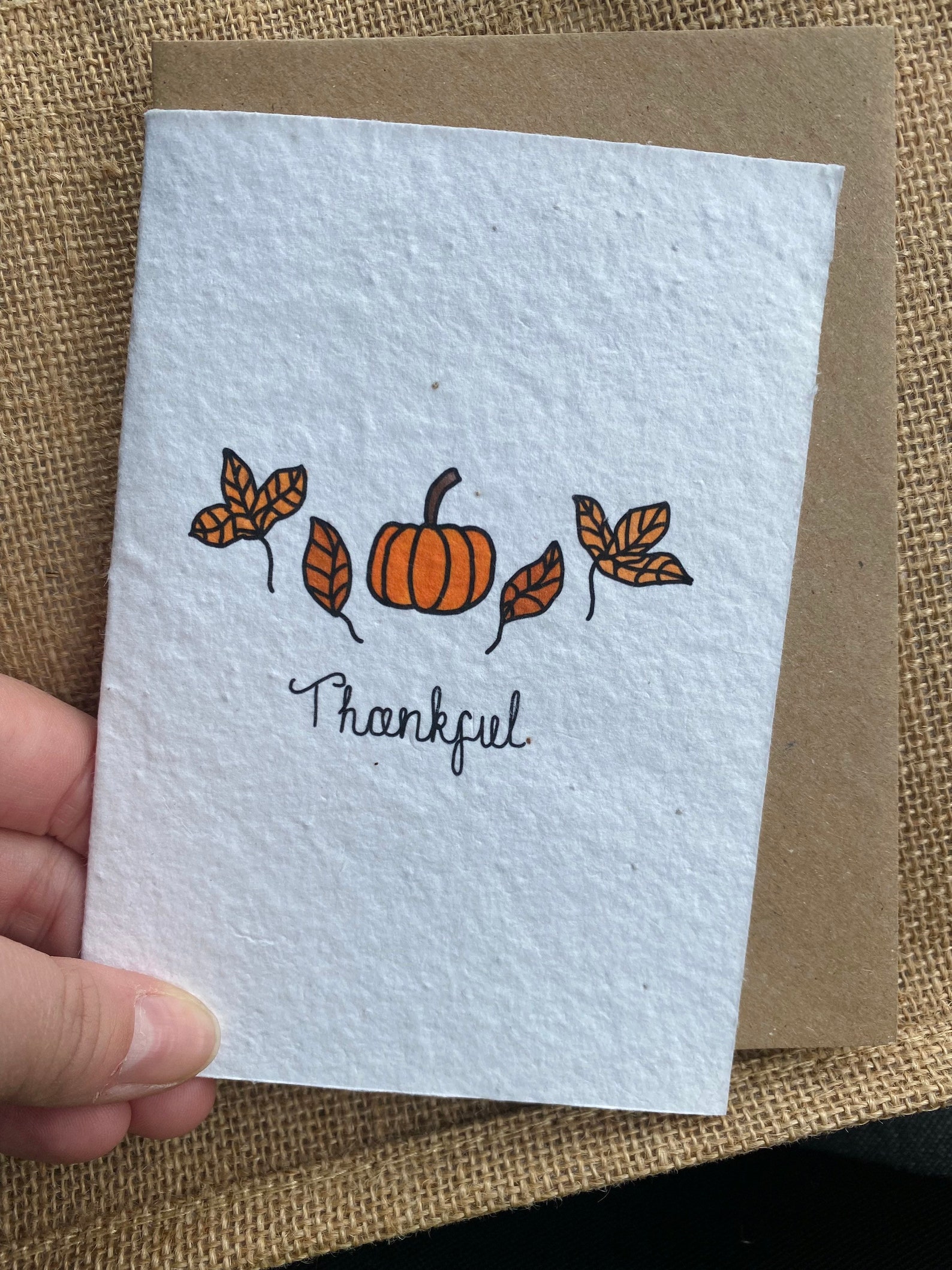 Autumn Thank You Card - Thanksgiving Card - Plantable Card - Wildflower ...