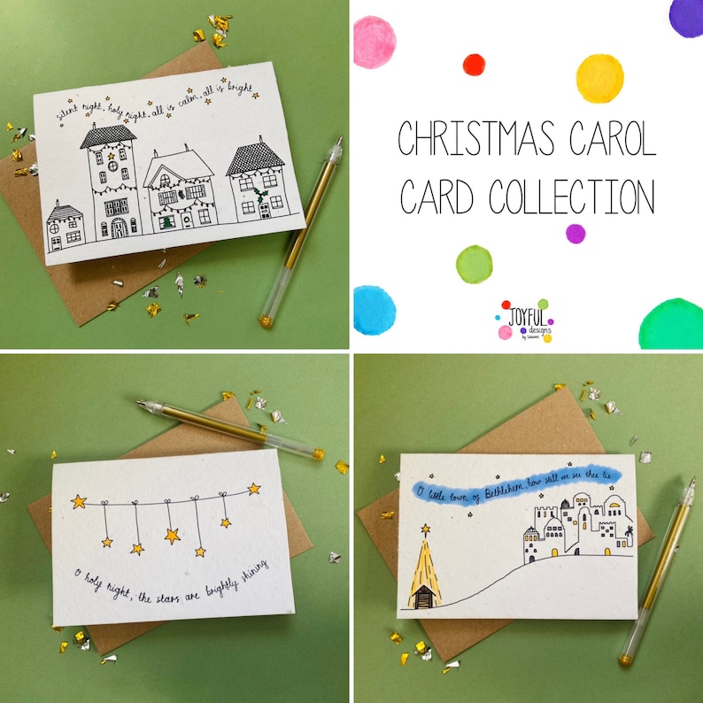 O Holy Night Christmas Carol Card - Christmas Card - Christmas Carol ...