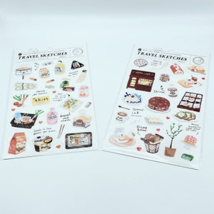 IFM 18 Pieces Travel Sketches Travel Trinkets Sticker/ Stationery ...