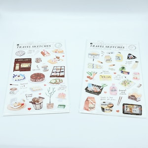 IFM 18 Pieces Travel Sketches Travel Trinkets Sticker/ Stationery ...