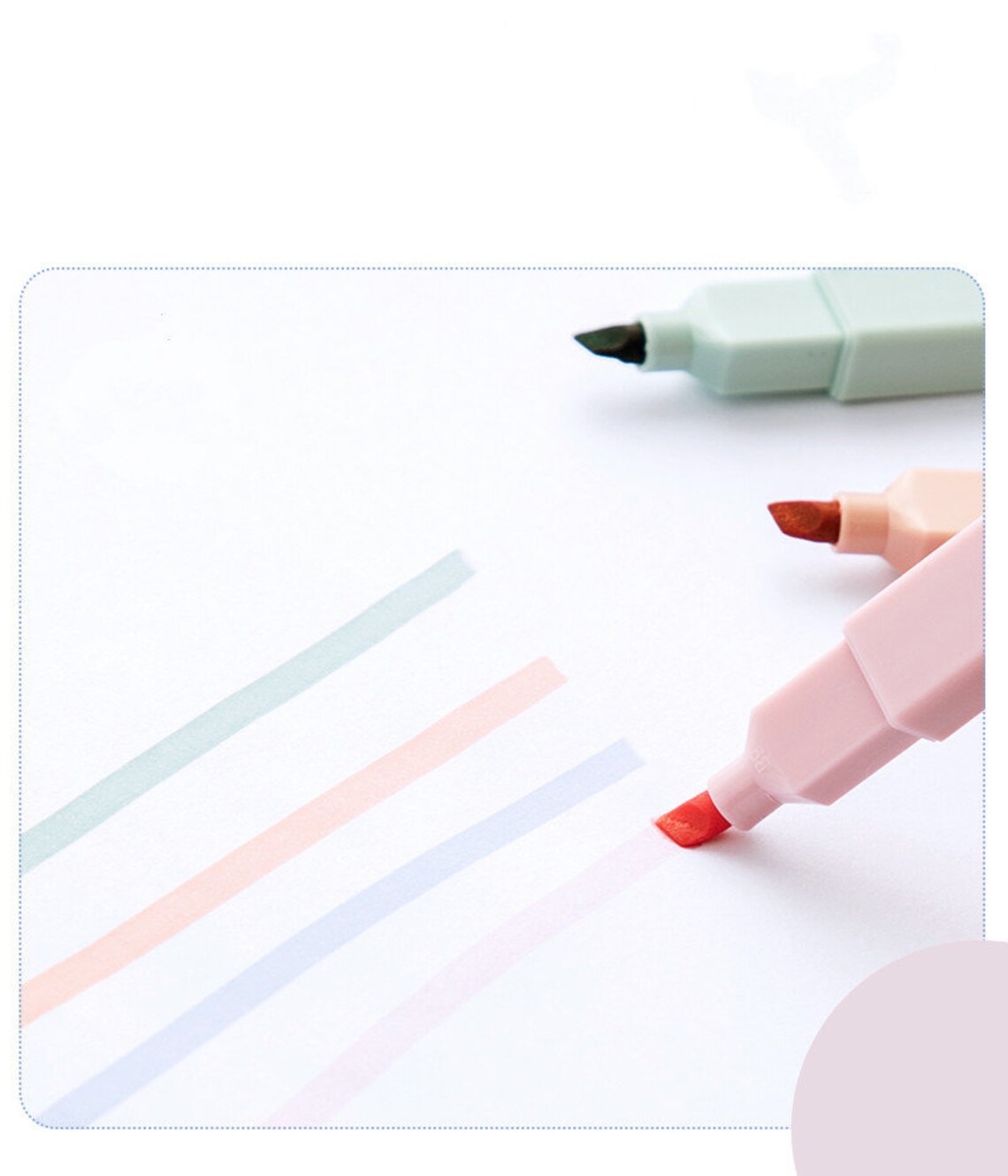 Jiwushe Morandi Color Highlighters Set of 6 /marker Pens - Etsy