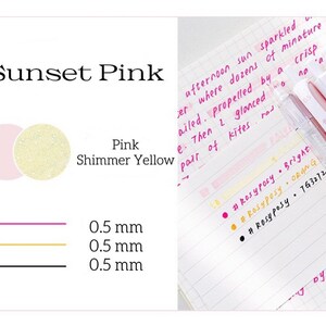 Rosyposy Color Note Gel Pen and Highlighter Set / Set of 5 Aesthetic ...