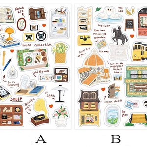 IFM 18 Pieces Travel Sketches Travel Trinkets Sticker/ Stationery ...