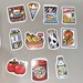 IFM Pack of 46 Asian Food Snack With Cat Decorative Stationery Stickers ...