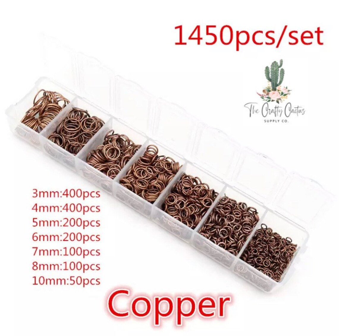 Copper Sterling Silver Jump Ring Box Set, Multiple Sizes Jump Rings ...
