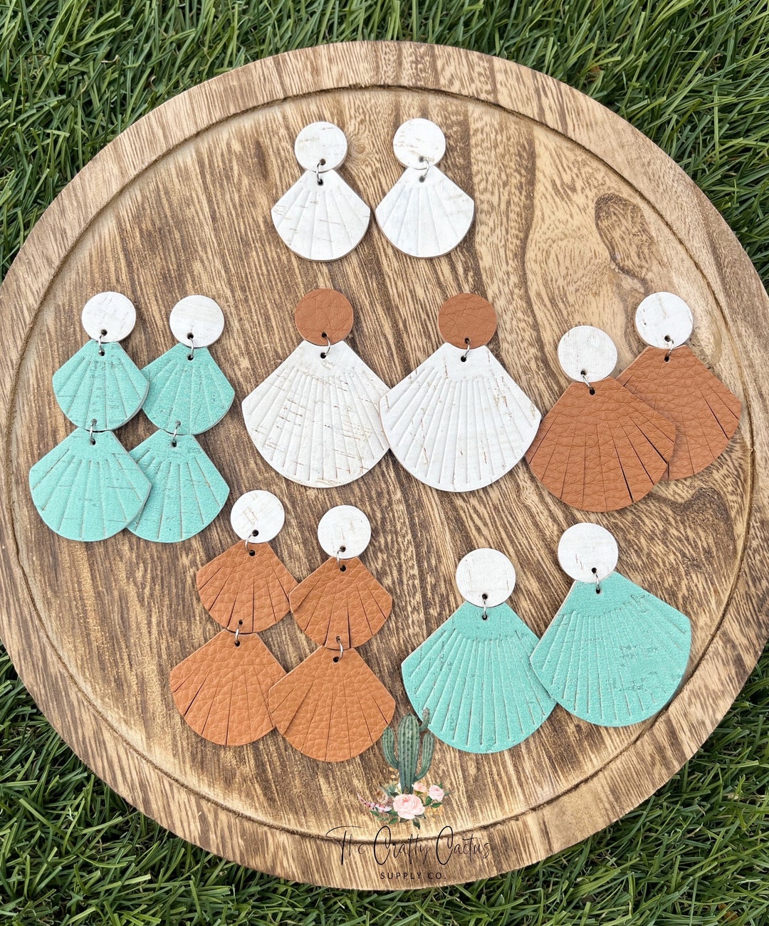 Embossed Fan/ Fringe Fan Earring Die, Die Cutting, Earring Cutting Die ...