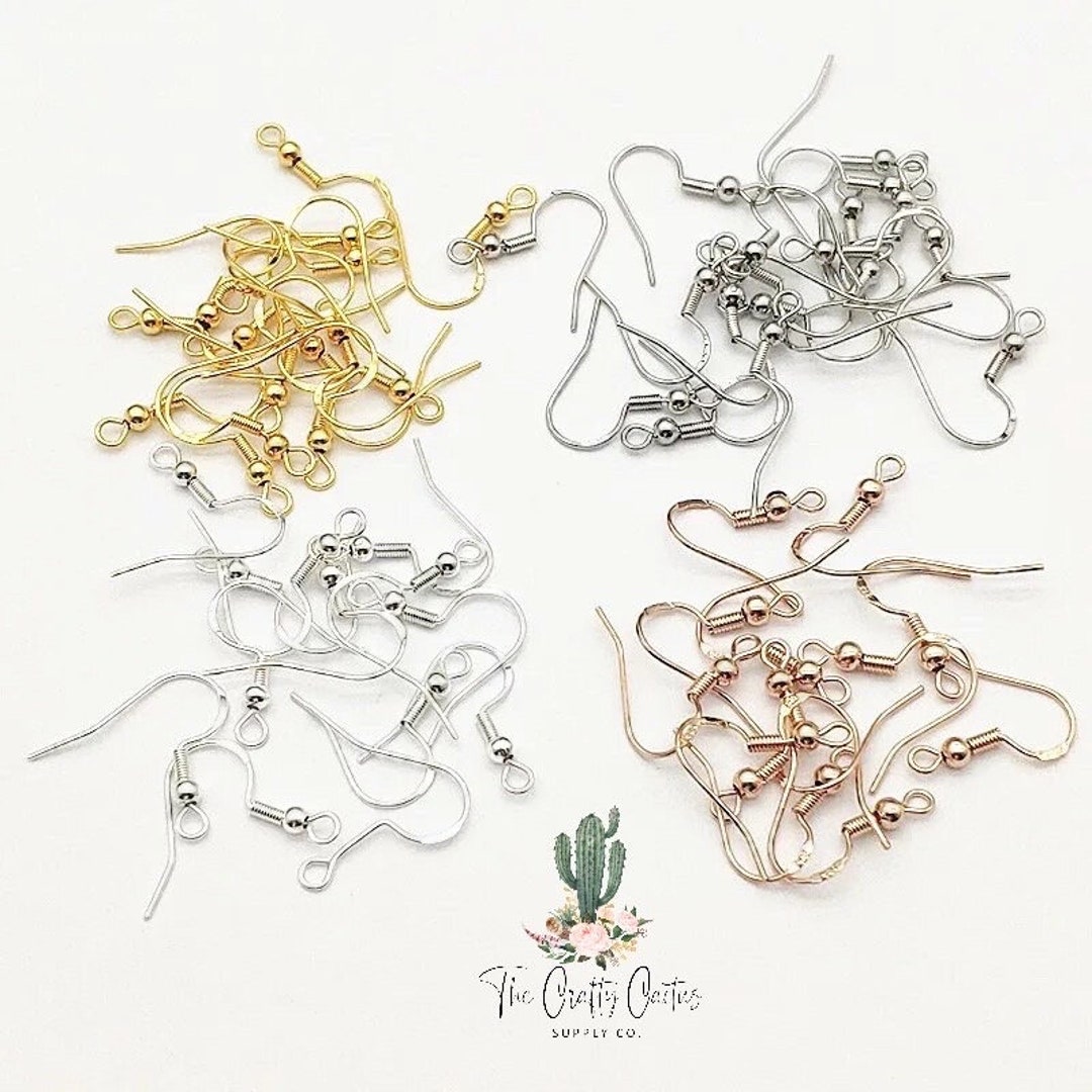 20pc REAL 18k Gold Plated Earring Hook Findings, #347 Earring Hooks ...