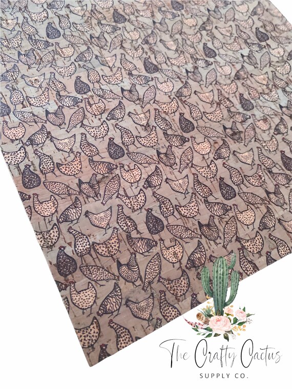 Chickens Premium Cork Sheet With NO Backing136 Cork Crafting | Etsy