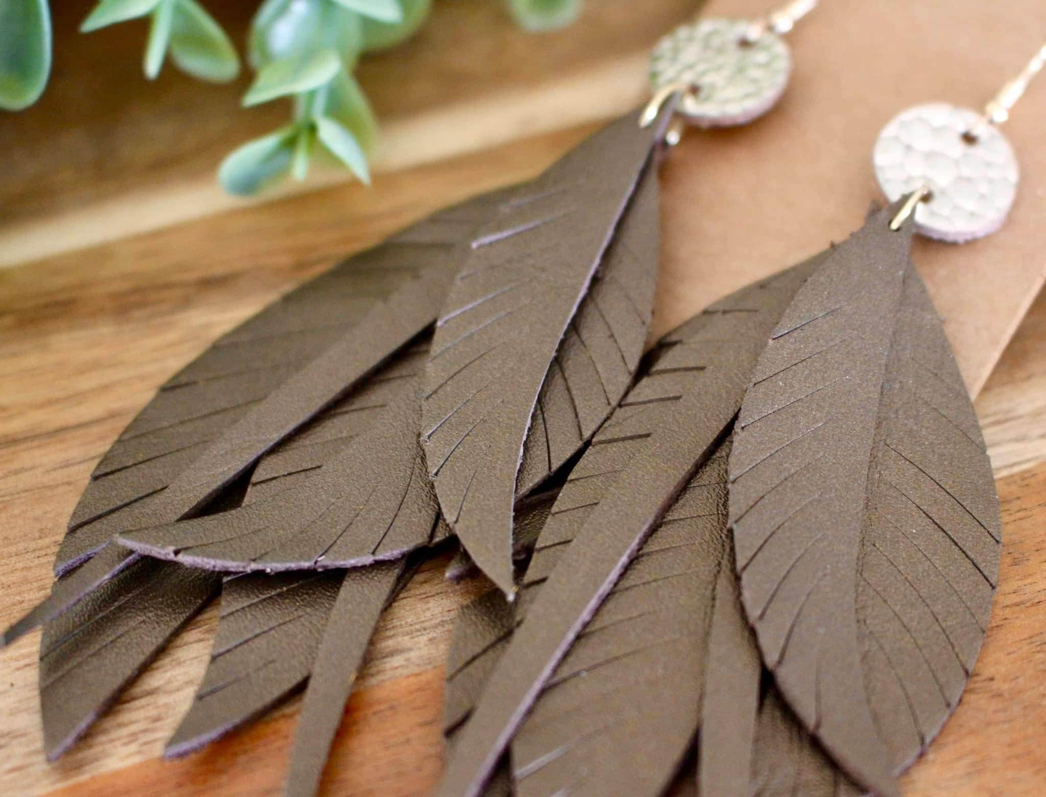 3.5” Courtney Fringe Feather Earring Die, #17 Die Cutting, Earring ...