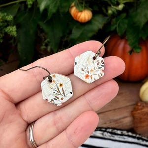 4”x6” Boho Halloween Ghosts Cork on Leather Sheets, Genuine Leather ...