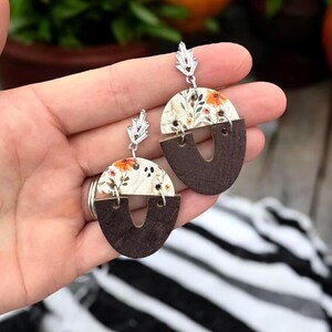 4”x6” Boho Halloween Ghosts Cork on Leather Sheets, Genuine Leather ...
