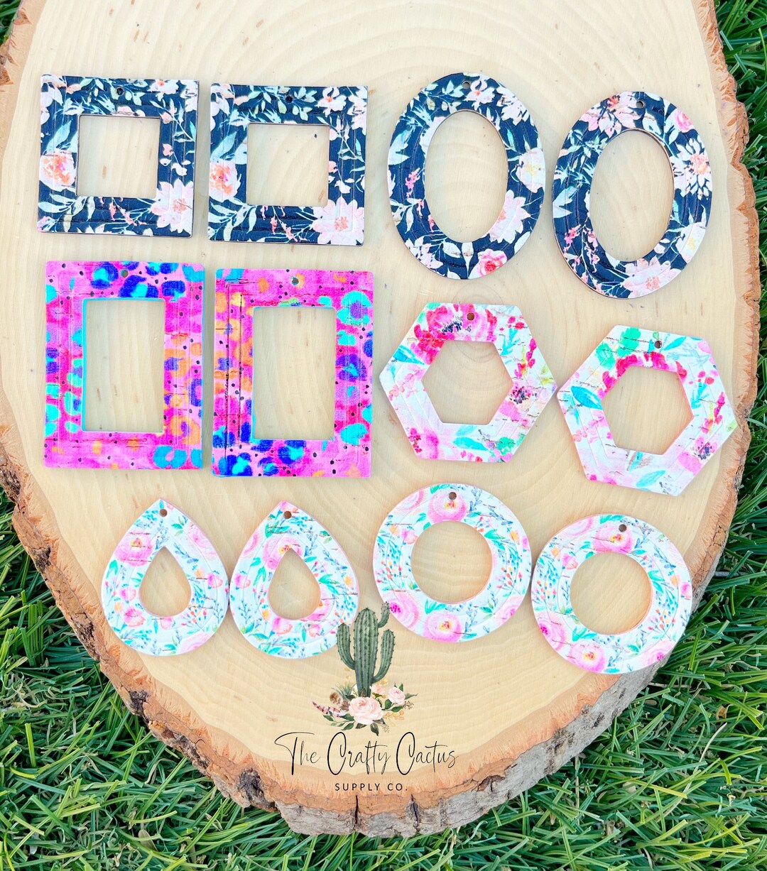 Embossed Geometric Shapes Earring Die, #190 Die Cutting, Earring ...