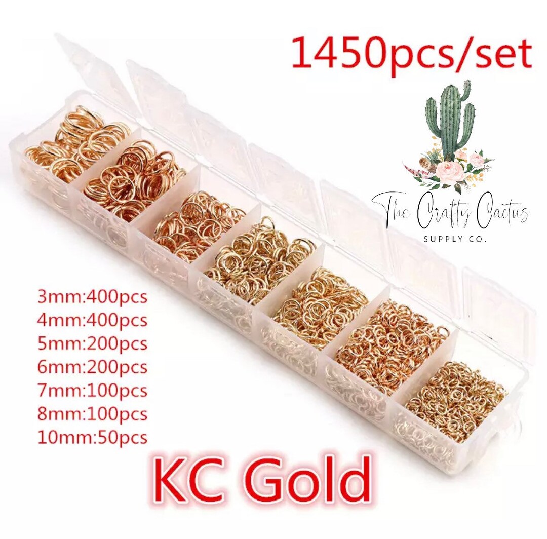 KC Gold Sterling Silver Jump Rings Box Set, Multiple Sizes Jump Rings ...