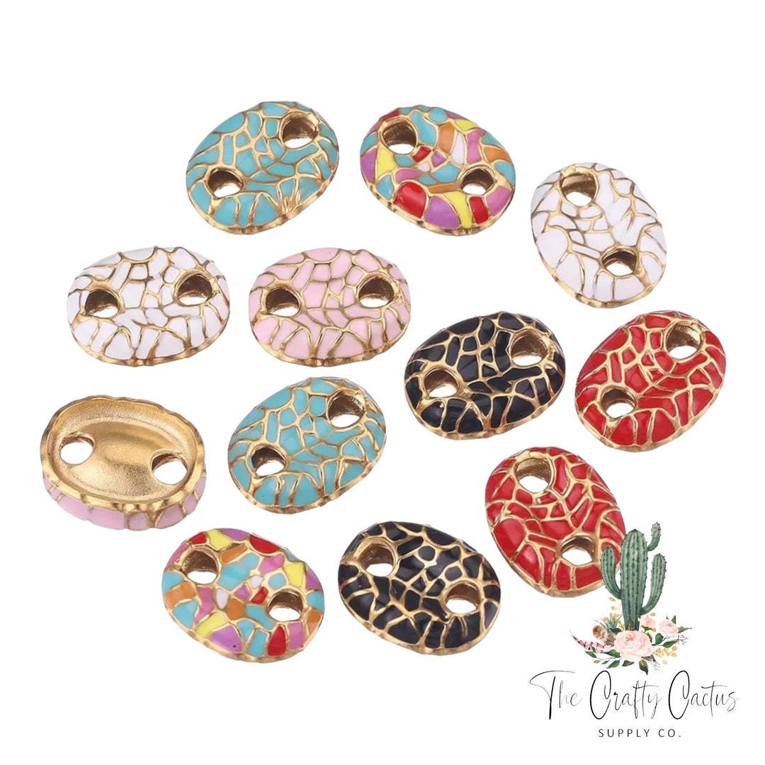 4pcs Mosaic Stainless Steel Earring Connectors, #153 Earring Connectors ...