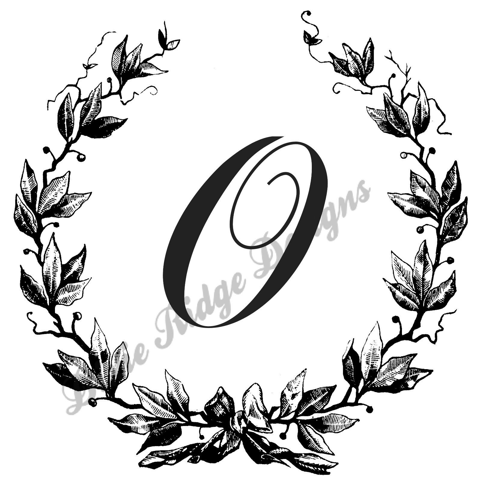 Letter O Monogram Initial Wall art Instant downloadable | Etsy