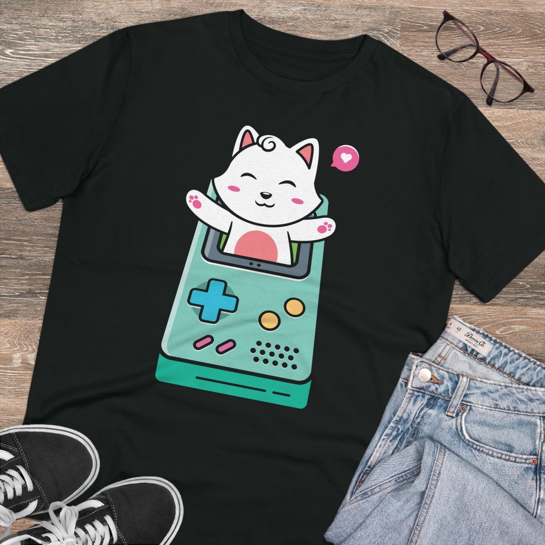 Cute Kawaii Cat Gamer Console Kitten Animal Video Game Lover - Etsy