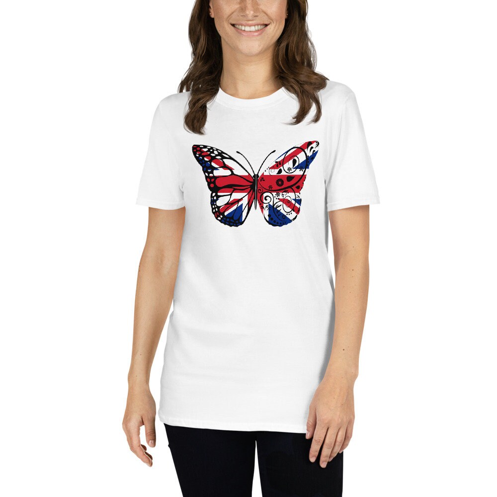 Union Jack Butterfly Butterflies Flag Wings British UK Flag Short ...