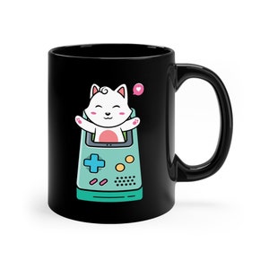 Cute Kawaii Cat Gamer Console Kitten Animal Video Game Lover Organic ...