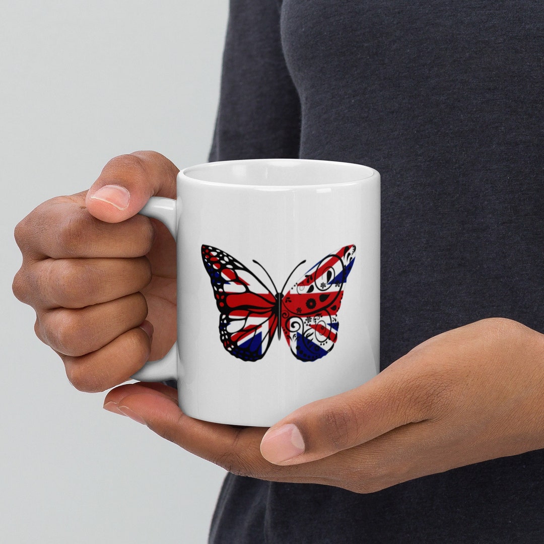 Union Jack Butterfly Butterflies Flag Wings British UK Flag White ...